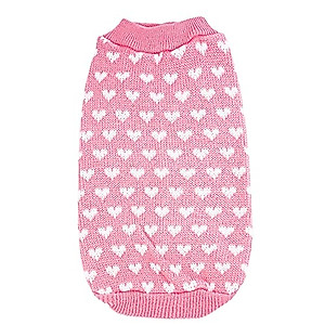 Puppy Sweater Girl Christmas Sweater and Pattern Cat Dog Heart Cute Autumn Winter Pet Clothes Boy Puppy Clothes