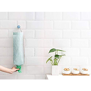 Plastic Bag Holder (3 pack) Waterproof Wall Mount Grocery Dispenser Garbage Bag Organizer by YMHB