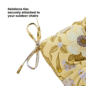 ARTPLAN Outdoor Bench Cushion for Patio Furniture,Tufted Patio Loveseat Cushion for Wooden Metal Wicker Bench Chair,48"X18"X4",Floral,Beige