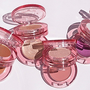 Wander Beauty Double Date Eye Shadow Duo - First Kiss/ILYSM (Golden Champagne + Burnt Terracotta) - Cream High Pigment Eye Shadow Palette - Satin Shimmer Eyeshadow - Eye Makeup With Vitamin E- 0.07 oz