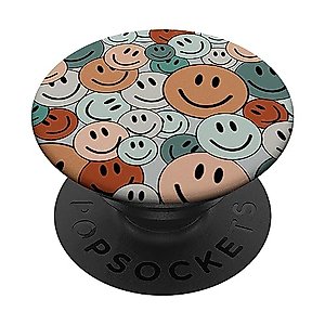 indie pastel pretty aesthetic cute trippy swirl smile face PopSockets Standard PopGrip