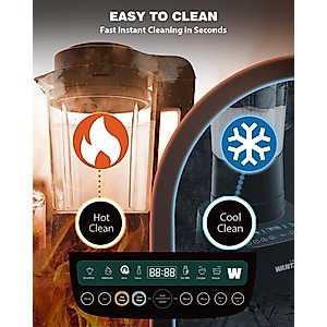 WantJoin 60 Oz Hot & Cold Countertop Cooking Blender, 24000RPM High-Speed Blender with 9 One Touch Programs, Soybean Milk Machine for Nut Butters,Soups,Shakes and Smoothies with 12H Delay Cook