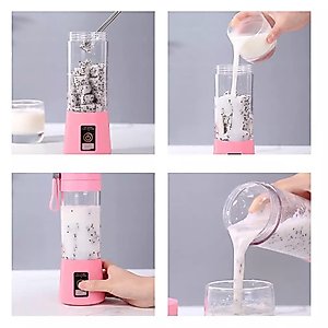 TITANFINITY Portable and Rechargeable Battery Juice Blender, Personal Size Blenders with USB Rechargeable, Mini Juicer Smoothie Blender Travel Size 380ML, Personal Blender for Shakes and Smoothies