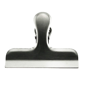 Ruiling 5pcs 3 inch Wide Opening Heavy Duty Stainless Steel Chip Bag Clips for Air Tight Seal Grip on Coffee & Food Bags, Kitchen Home Office