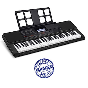 Casio CT-X700 61-Key Portable Keyboard & RockJam Xfinity Heavy-Duty, Double-X, Pre-Assembled, Infinitely Adjustable Piano Keyboard Stand with Locking Straps