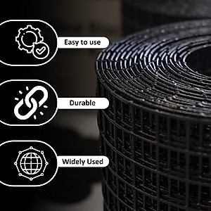 MEFBANT Solar Panel Bird/Critter Guard with 70 Aluminum Fasteners Clips.6 Inches x 100 Feet Solar Panel Protection Device Roof Protection Net ， PVC Coated Galvanized Steel Coil，