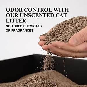 Natural Cat Litter from Upcycled Coffee Grounds - Alternative to Clay and Pellet Litter - Unscented Cat Litter Clumping - Lightweight Litter - Powerful Odor Control - Easy to Scoop - 13 LB