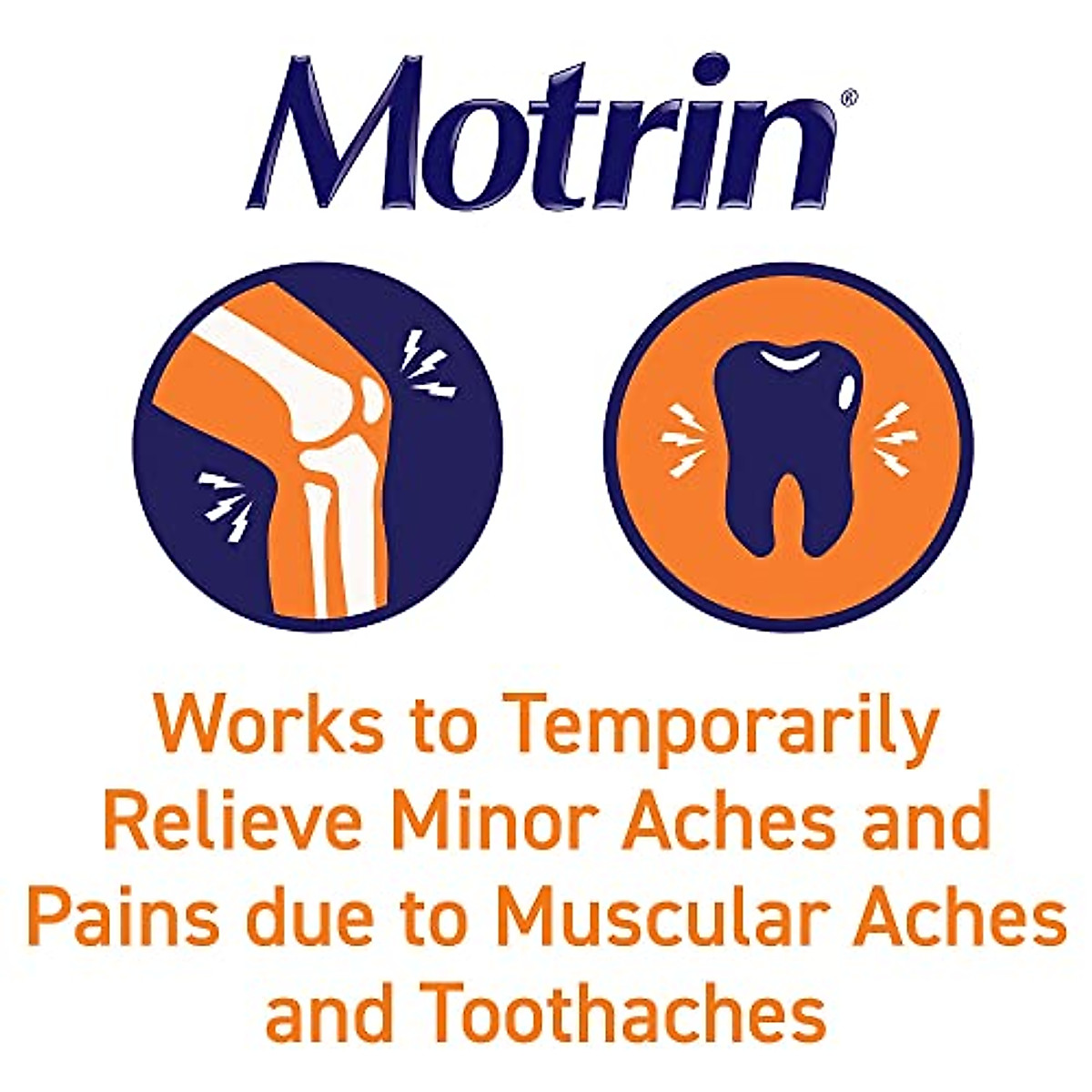 Motrin IB-Ibuprofen Pain Reliever Tablets 200 mg - 100 Coated Caplets (Pack of 3)