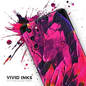 DesignSkinz Liquid Abstract Paint V29 Protective Vinyl Decal Wrap Skin Cover Compatible with The Samsung Galaxy S20 (Screen Trim & Back Glass Skin)