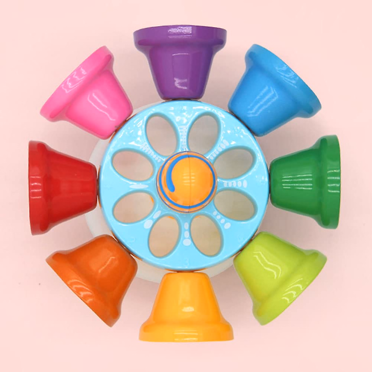 TOYMYTOY 1 Set Music Rotating Bell Toy Baby Percussion Instrument Bell Toys for Baby, Kids Musical Instruments Set Baby Drum Set Educational Toy Musical Bells for Kids