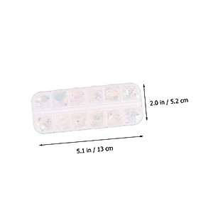 FRCOLOR 4 Sets Glitter Stickers Nail Sequins Appliques Embellishments Nail Art Sequin Holographic Nail Sequins Nail Art Glitter Sticker Polish Nail Decoration Mermaid Nail Art Glitter 3D