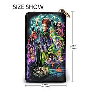 CYOIDAI IFJIGLAKW Classic Leather Moneybag Personalized Zip Leather Wallet Long Clutch Purse Coin Pocket