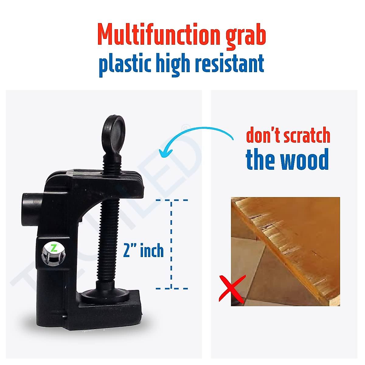 TECHLED Magnifying Glass with Light and Stand, Desk Ring Light, 3 Color Modes Stepless Dimmable, Desk Lamp, Clamp Light, Office Desk Lamp for Close Work, Repair, Reading, 12w, Adjustable Desk Lamp