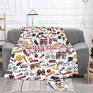 NEDOIAA Friends Blanket Flannel Throw Soft Lightweight Blankets for Men Women Boys Gifts Room Chair Bed Home Decor 50'x40', White, 50*40in