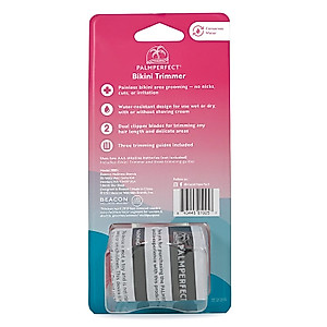 Clio PALMPERFECT Electric Bikini Trimmer - Travel-Friendly Hair Shaver for Smooth, Dual Blade for Close Shave, Use Wet or Dry - Battery-Powered + Trimming Guide Included