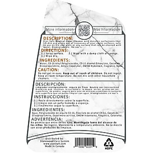 STONE PH Neutral Floor Cleaner Kitchen & Home Cleaning Surfaces: Safe, Orange, Spray, Marble, Granite, Quartz, Travertine, Non Abrasive & Non Toxic, Biodegradable, Lavender, (25 fl. Oz)