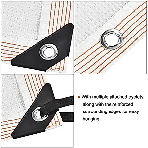 MECCANIXITY Garden Plants Shade Cloth with Grommets 3x2m, 5m Cord Mesh Fabric Sunshade Cover Net, White