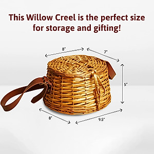 wald imports Willow Creel - Rattan Basket - Woven Baskets for Storage - Decorative Wicker Baskets