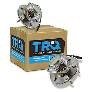TRQ Front Wheel Hubs & Bearings 6 Lug Left & Right Pair for Chevy GMC 2WD 2x4