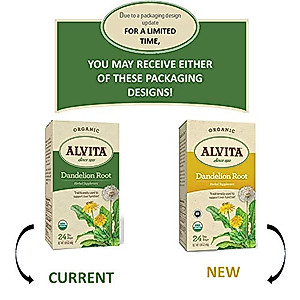 Alvita Organic Hibiscus Herbal Tea - Made with Premium Quality Organic Hibiscus Calyces, with Refreshing Tart Flavor and Floral Aroma, 24 Tea Bags