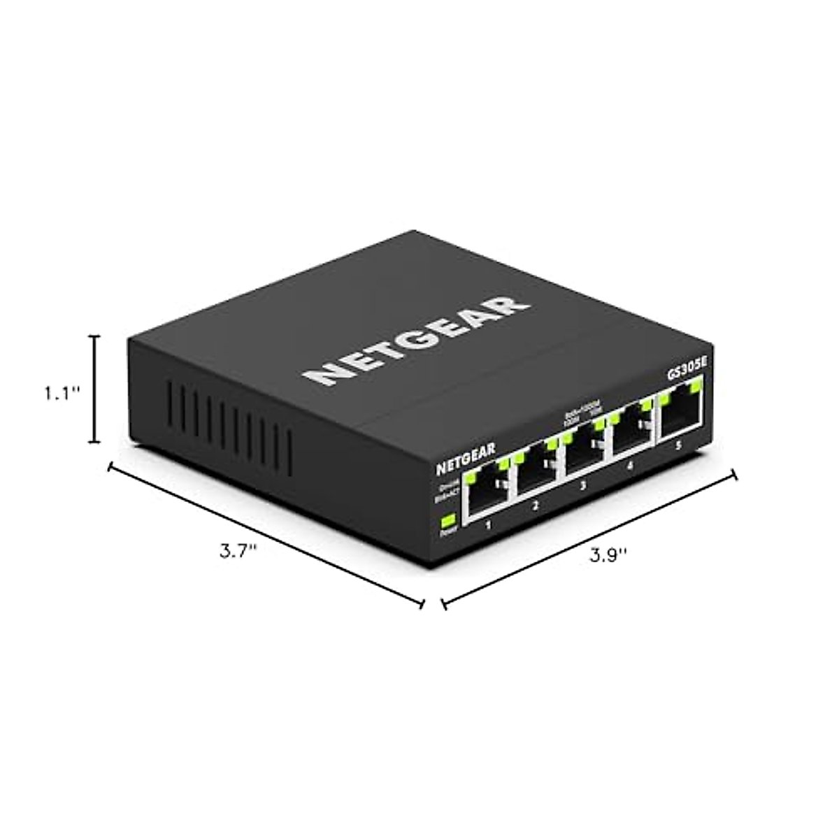 NETGEAR 5-Port Gigabit Ethernet Plus Switch (GS305E) - Desktop or Wall Mount, Home Network Hub, Office Ethernet Splitter, Silent Operation