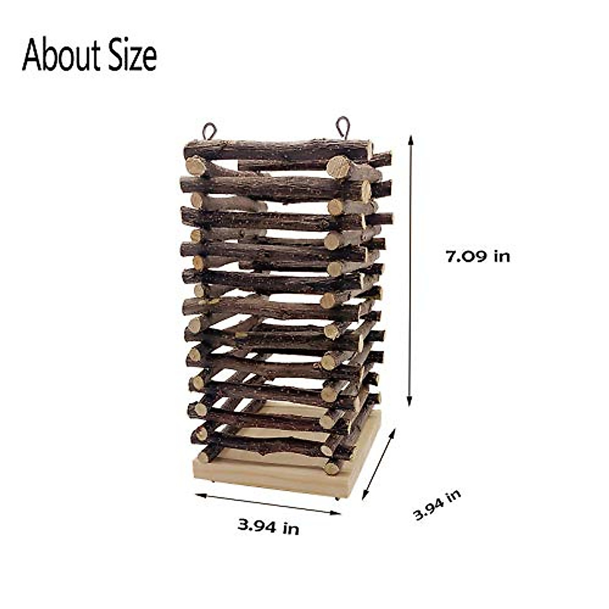 Tfwadmx Rabbit Wooden Hay Feeder Bunny Hay Manger Rack Less Waste Food Guinea Pig Hay Holder Small Animals Grass Dispenser for Chinchilla Hamster Gerbil