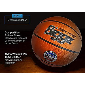 Biggz (6 Pack) Official Size 7 Premium Rubber Basketballs - Bulk Wholesale with Pump