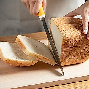 Suncraft HE-2101 Bread Knife, Smooth, Bread Cutter, Cuts Freshly Baked and Hard Breads, Loved by Professionals, Made in Japan
