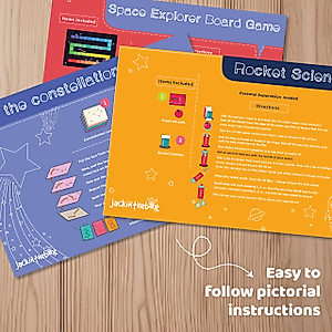 jackinthebox Space Science 6-in-1 Craft Kit Gift for Kids Ages 6-10, Solar System Science Kit for Kids, Space Toys for Kids, Easy DIY STEM Toy for Boys and Girls Ages 6 7 8 9 10