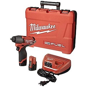 Milwaukee 2454-22 M12 Fuel 3/8 Impact Wrench Kit W/2 Bat