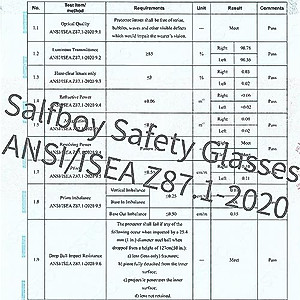 Salfboy Safety Glasses ANSI Z87.1 Scratch Resistant Glasses for Women Man Lab Goggles UV Eye Protection