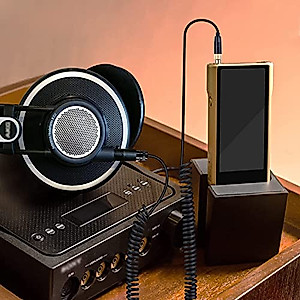 Q701 Cable Coiled Audio Cord Compatible with AKG K712 K240 K240S K702 K141 K171 K181 K271 MK II K241 K175 K275 K712 K553 MKII M220 Headphone Aux Cable Wire with 6.35mm Adapter(4ft Extends to 10ft)