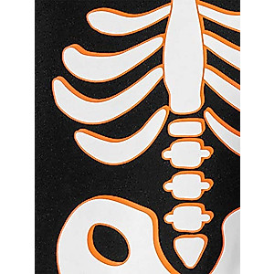 Simple Joys by Carter's Unisex Babies' Halloween Cotton Snap Footed Sleep and Play, Pack of 2, Skeleton/Halloween Pumpkin, Preemie