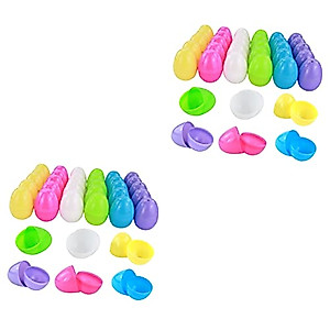 STOBAZA 72 Pcs Childrens Toy Craft Toys Egg Toys Chicken Eggs Easter Matching Egg Easter Chocolate Box Gift Wrapping Eggshells Egg Surprise Toys Eggs Candy Boxes Plastic Eggshell