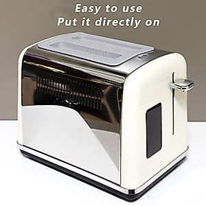 jyibinee Toaster Appliance Top Cover, Silicone Toaster Lid Toaster Cover, Bread Machine Cover for Sandwich Machine Part Accessories Black