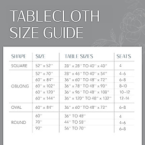 Elrene Home Fashions Ava Floral Jacobean Water- and Stain-Resistant Vinyl Tablecloth with Flannel Backing, 60 Inches X 84 Inches, Oval