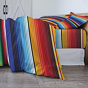 Twin Comforter Covers Sets Colorful Mexican 4 Piece Duvet Cover Set Lightweight Microfiber Soft Bedding Set for Adult Teen, Red Orange Blue Tribe Ethnic