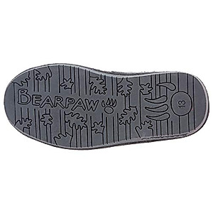 BEARPAW Emma Tall Youth Boot,Charcoal,4 M US Big Kid