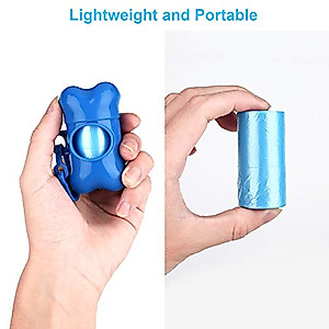 Depets Dog Poop Bag, Extra Thick Doggie Poop Bags with Poop Bag Holder and Leash Clip, Leak-Proof Dog Waste Bags, 11.8 × 8.7 IN Poop Bags for Dogs Cats, Blue, 160 Count