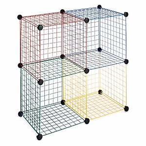 Whitmor Kids Storage Cubes Set of 4 Multicolor