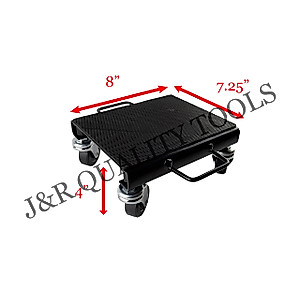 VCT PRO #01131 3Pc 1500lb Capacity Heavy Duty V-Slide Anti-slip Rubber Pads Snowmobile Dolly Set