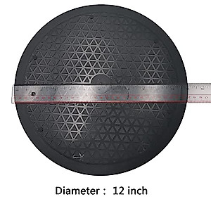 4pcs 12inch Lazy Susan Turntable Heavy Duty Rotating Swivel Stand with Steel Ball Bearings for Model Plants Crafts TV Monitors, Black