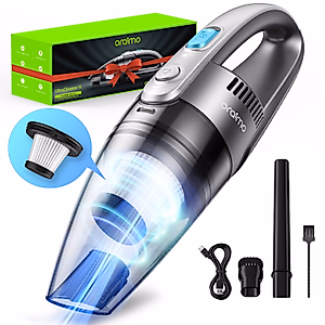 Oraimo Handheld Vacuum, Ultra Lightweight Hand Held Vacuuming Cordless, Hand Vacuum Cordless Rechargeable, 3.5H Fast-Charge for Home Kitchen Car Corner Upholstery Pet Hair Dust Gravel Crumbs Cleaning