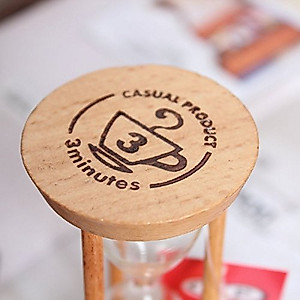 GracesDawn 3 Minutes Wooden Hourglass Yellow Minimalist Modern Home Furnishing