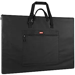 Nicpro Light Weight Art Portfolio Bag, 24 x 36 Inches Waterproof Nylon Art Portfolio Case with Shoulder & Handle Carry, for Artwork, Poster, Sketch Drawing, Canvas, Photography, Solar Panel Storage