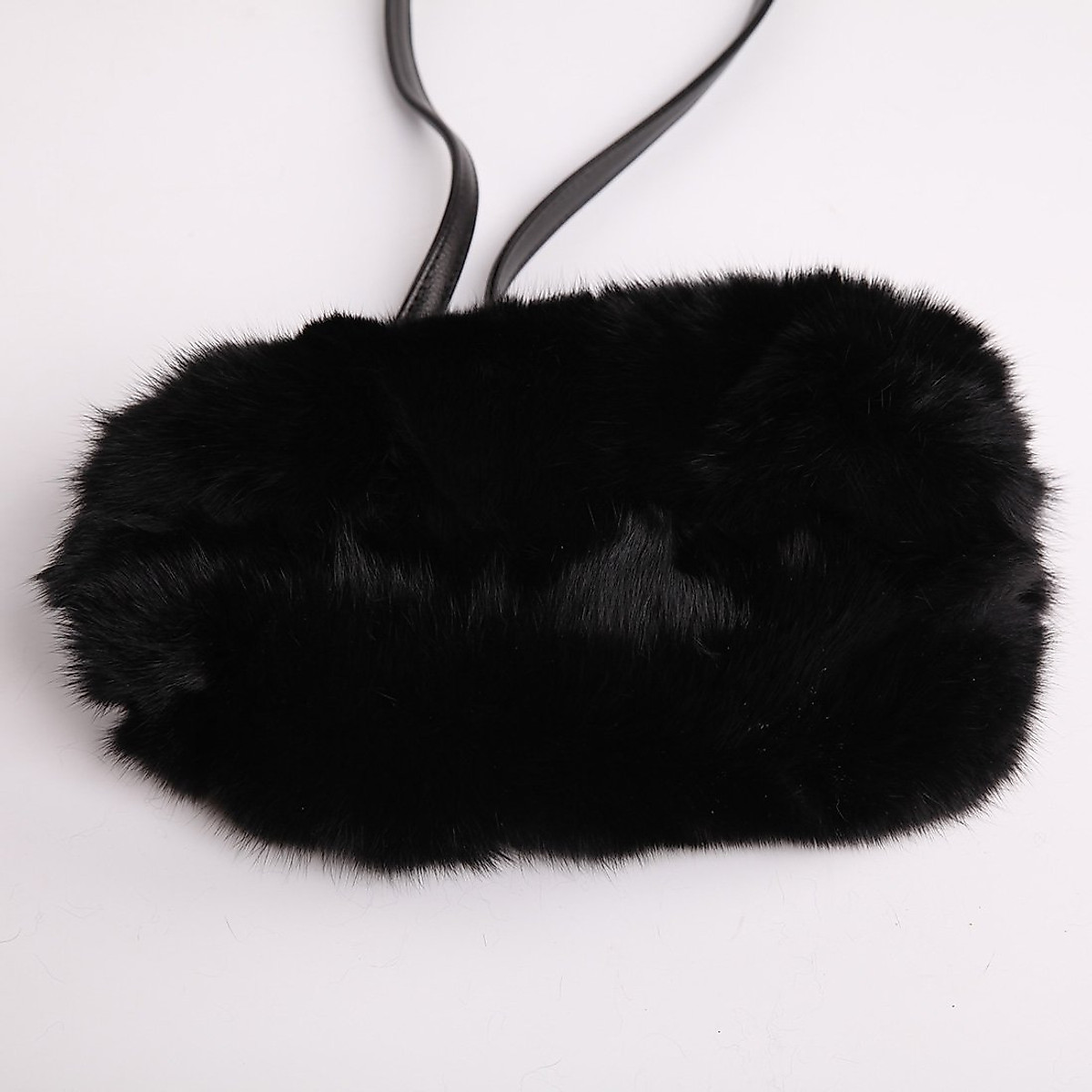 URSFUR Women Warm Hand Muff Genuine Rabbit Bag Purse Winter Hand Warmer