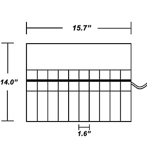 Funny live Paint Brush Holder Art Supplies, Artist Brush Holder & Art Supply Storage Organizer Roll-Up Case Bag, Protect Acrylic Oil Watercolor Paintbrushes (Blue Sea Wave-20 Slot Pockets)