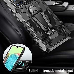 Lusheng Case for Reno2 Z Ultra-Thin PC+TPU Luxury Shockproof Back Cover Armor Bumper Bracket Anti Fall Protective Cover for Oppo Reno2 Z/F 6.53" -Grey