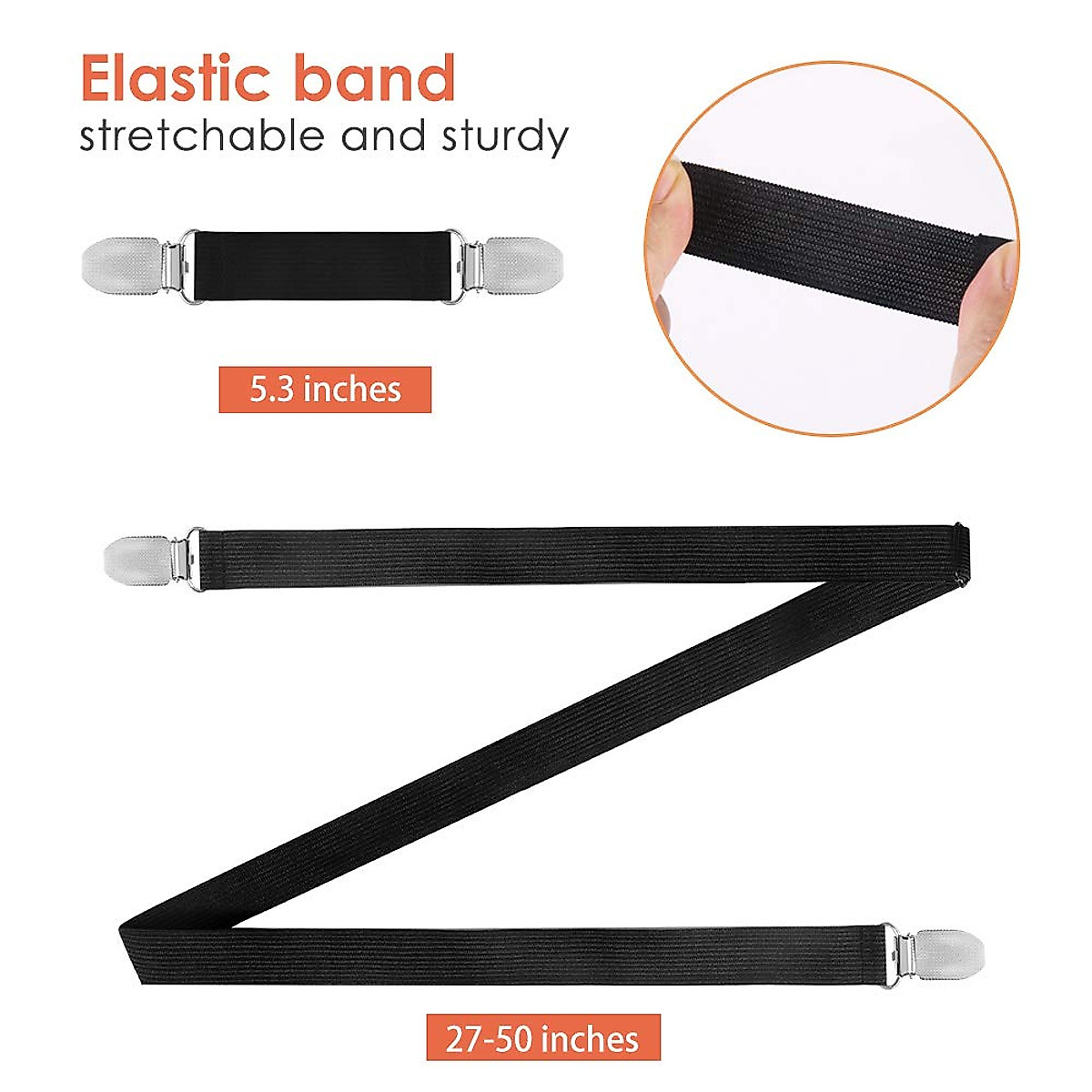 Adjustable Mitten Clips, Elastic Gloves Clips for Boys, Kids, Toddlers, Adults