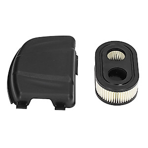 Lawn Mower Air Filter Lawn Trimmer Engine Air Filter with Cover, Solid Plastic Lawn Mower Air Filter for Home Garden Lawn Trimming Air Cleaner Cartridge Filter for 798452 590548